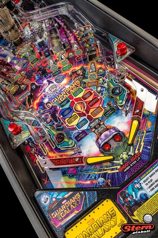 Guardians of the Galaxy Pinball Machine - Pro Edition By STERN Pinball For Sale UK